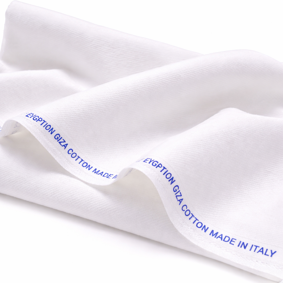 Eygptian Giza Cotton – Made in Italy White Fabric — for Shirts & Kurta ...